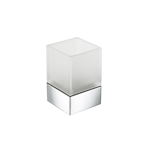 Geesa Modern Art Glashalter Chrom satiniertes Glas - Bad-Elegant